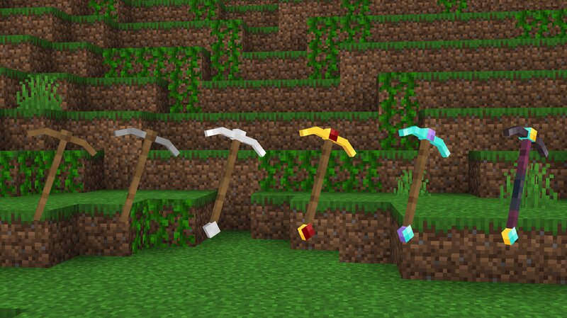 Improved Tools 3D | Bedrock Tweaks Minecraft Texture Pack