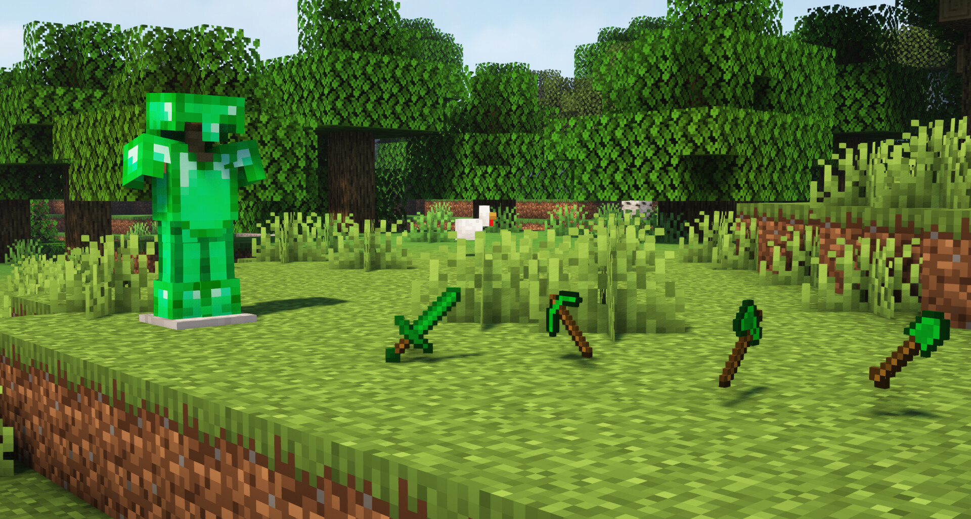 Emerald armor and tools Texturepack Minecraft Texture Pack