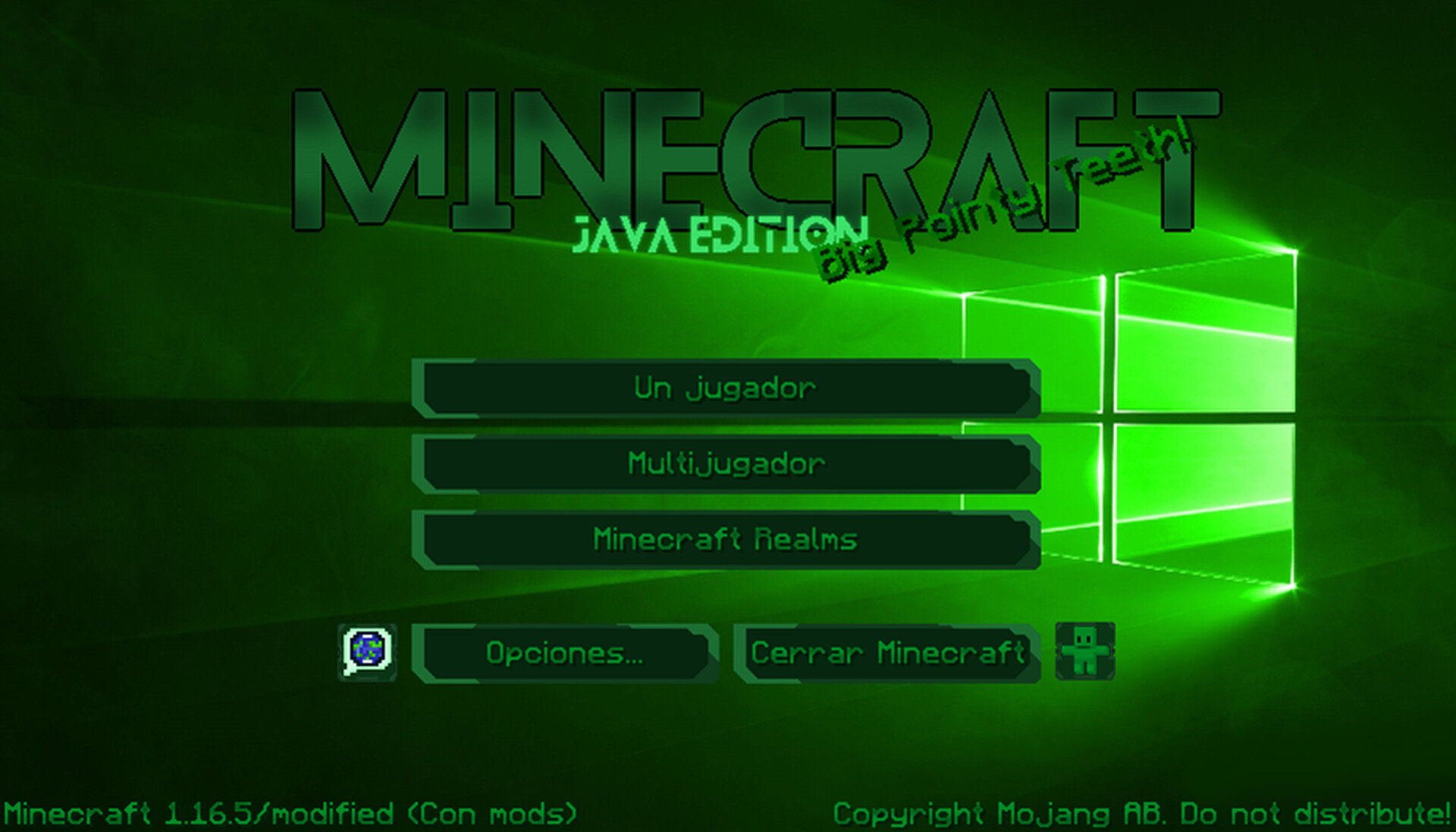 TecnoCraft theme green Minecraft Texture Pack