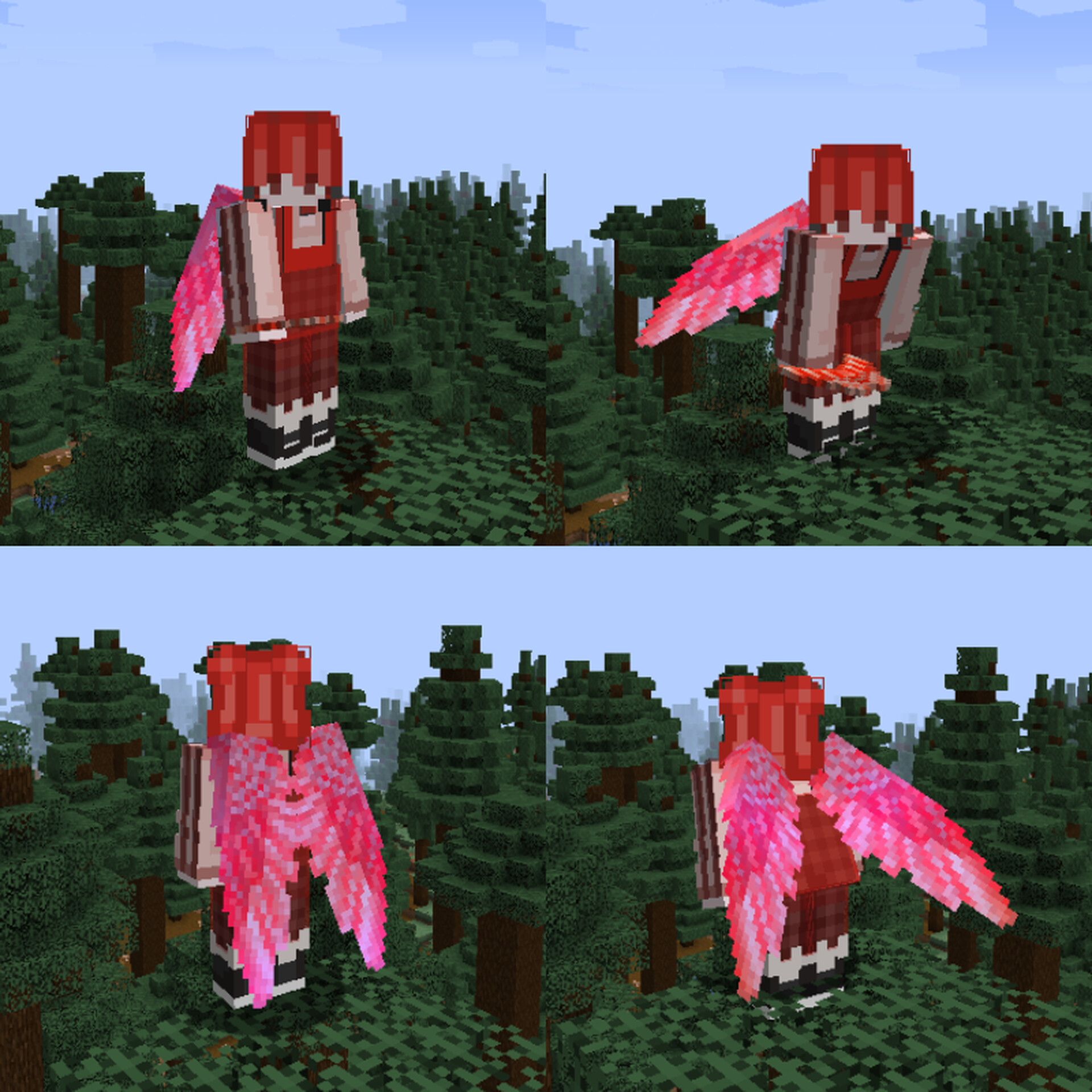 Red Cardinal Wings Elytra Minecraft Texture Pack