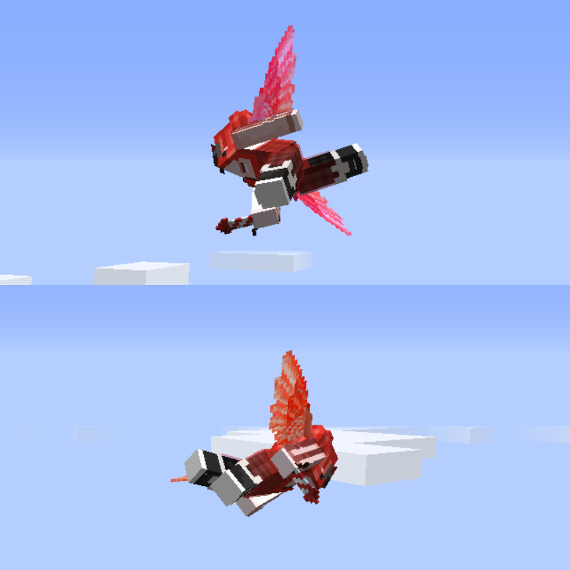 Red Cardinal Wings Elytra Minecraft Texture Pack