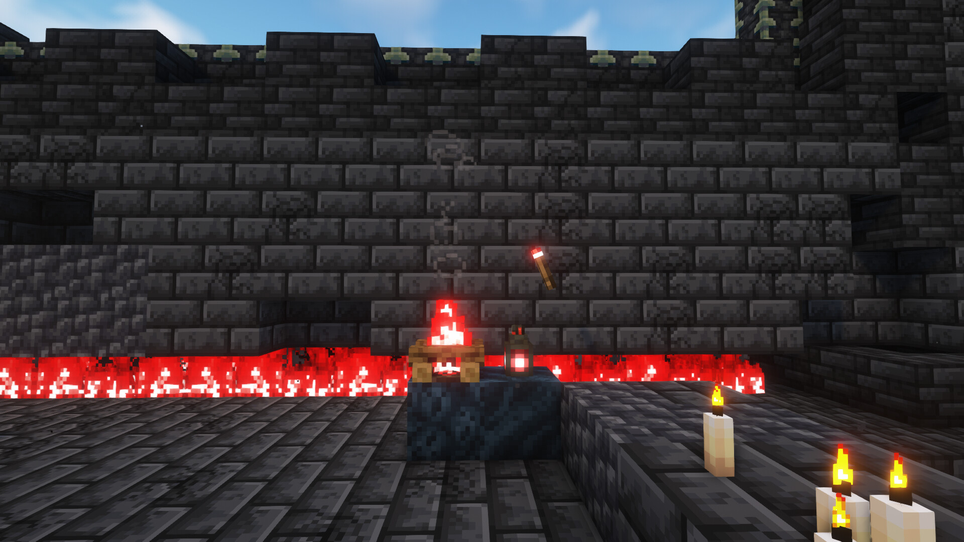 Colored Soul Fire and Soul Sand - Red Minecraft Texture Pack