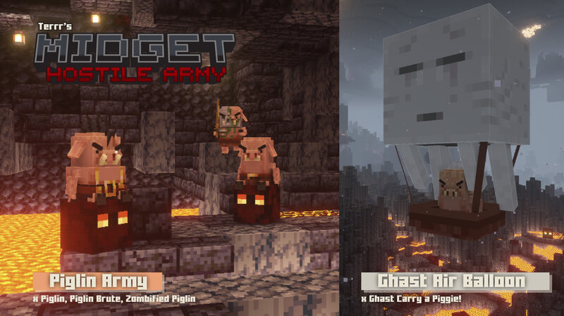 Terrr's Midget Hostile Army CEM [OPTIFINE] Minecraft Texture Pack