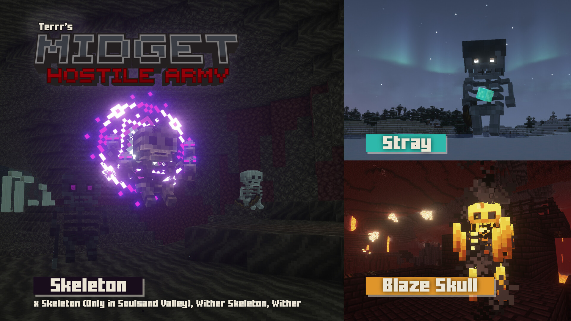 Terrr's Midget Hostile Army CEM [OPTIFINE] Minecraft Texture Pack