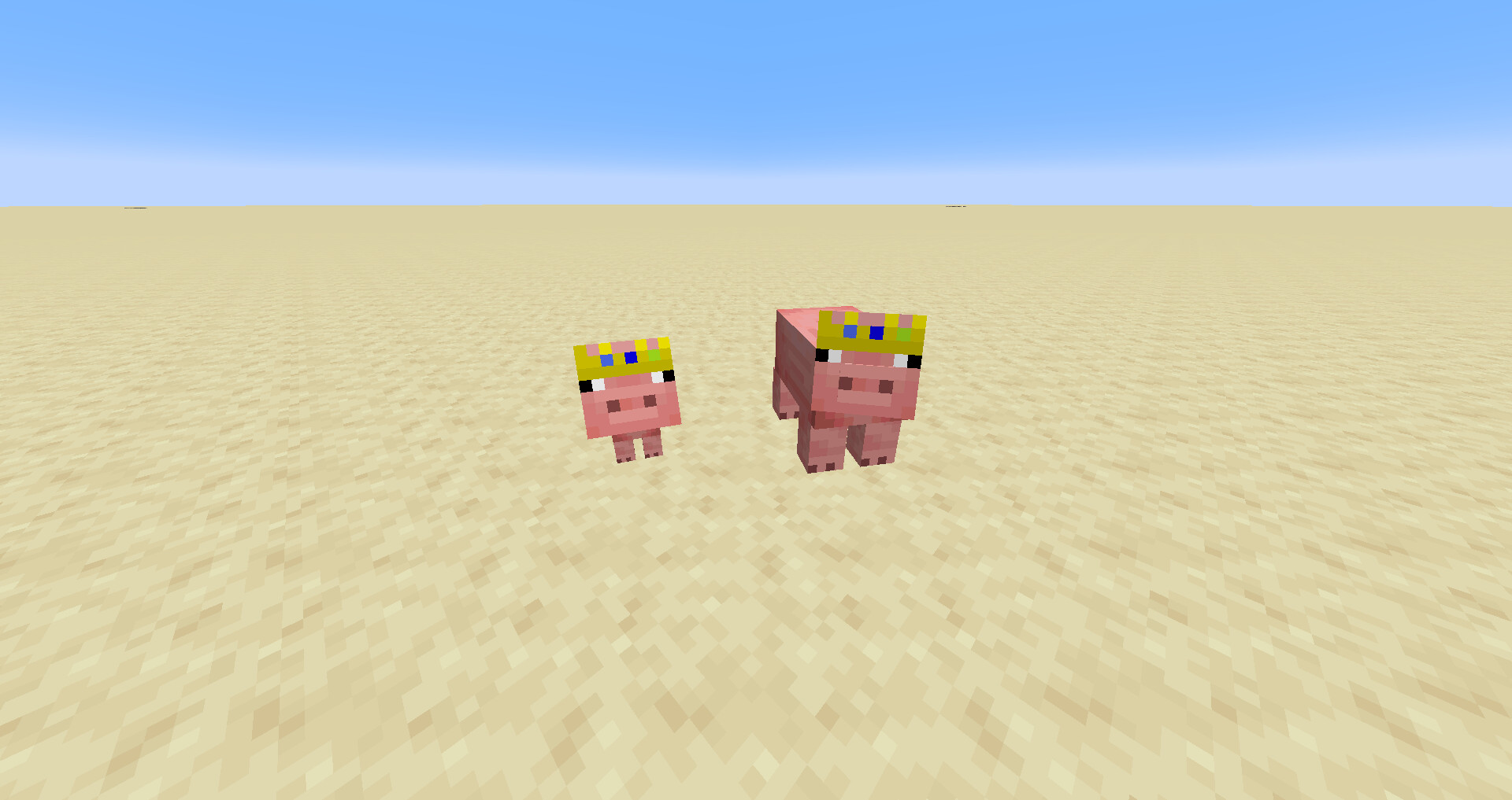 Techno pigs (Only crown). 1.12+ Minecraft Texture Pack