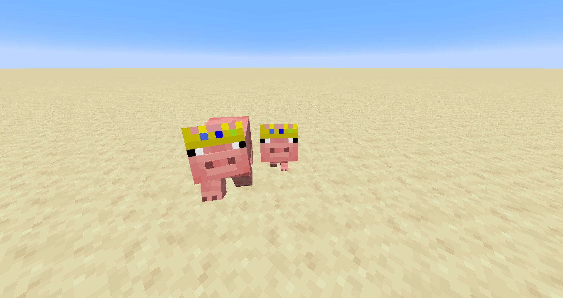 Techno pigs (Only crown). 1.12+ Minecraft Texture Pack
