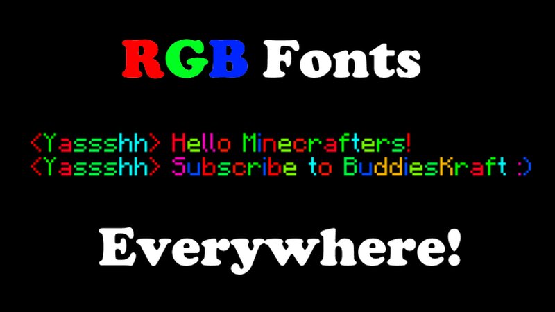 RGB Fonts Texture Pack - Minecraft 1.19 Minecraft Texture Pack