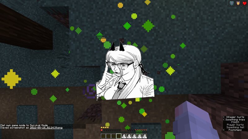 Power, from chainsaw man, totem of undying Minecraft Texture Pack