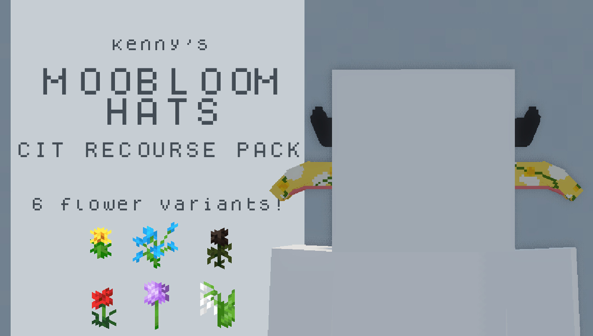 kenny's moobloom hats! [CIT pack] Minecraft Texture Pack