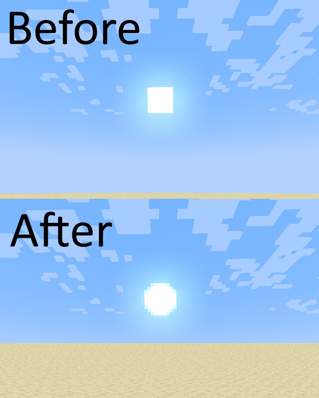 Beta 1.9 Round sun and moon tweak Minecraft Texture Pack