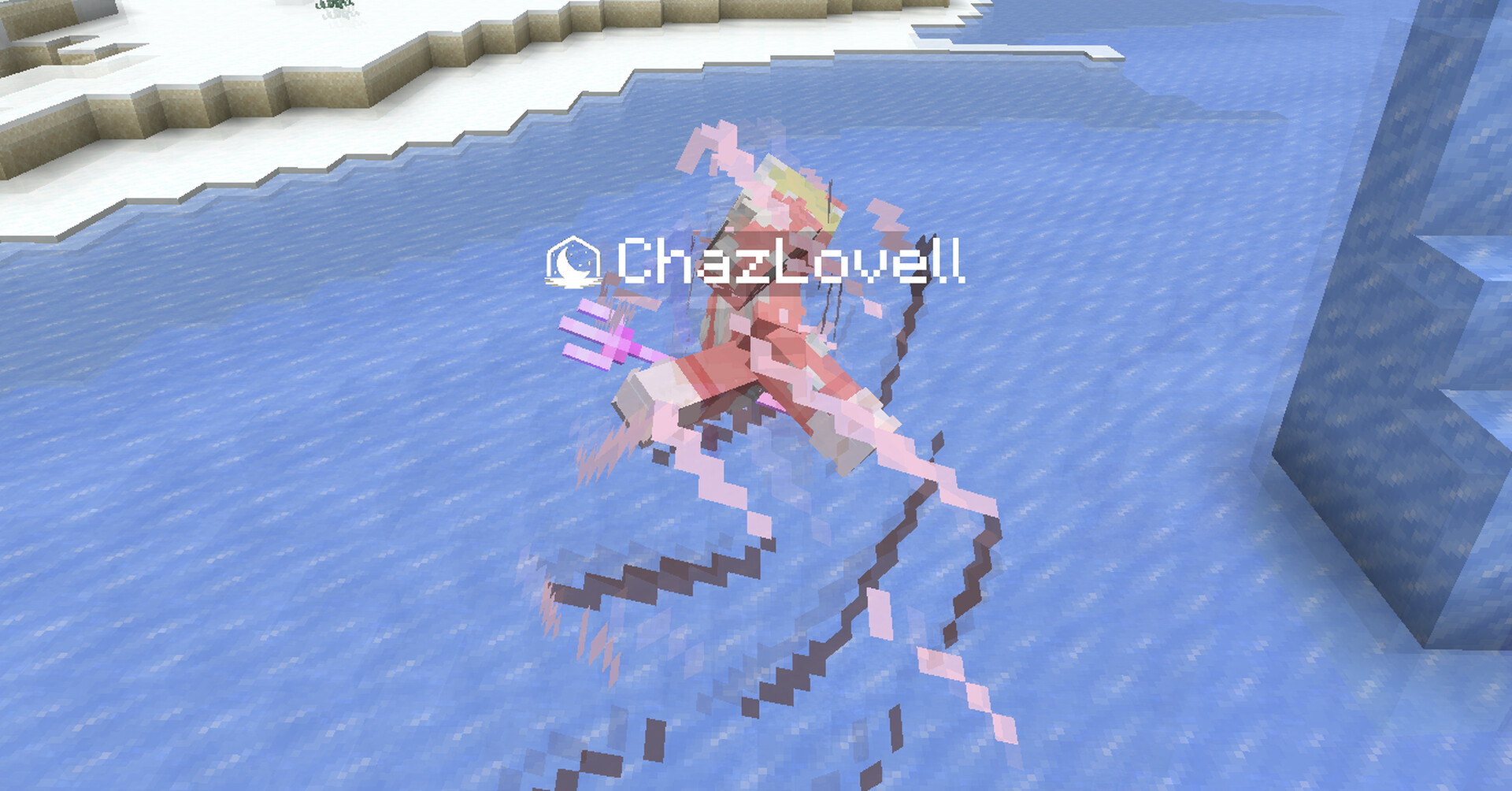 Pink trident texture pack Minecraft Texture Pack