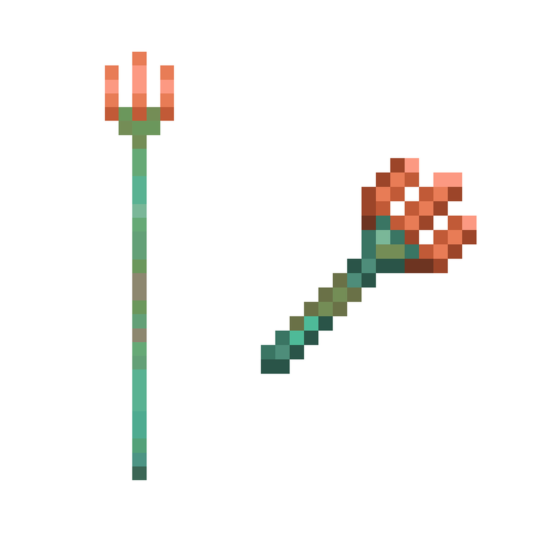 Copper Trident | Bedrock Tweaks Minecraft Texture Pack