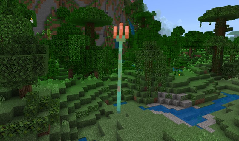 Copper Trident | Bedrock Tweaks Minecraft Texture Pack