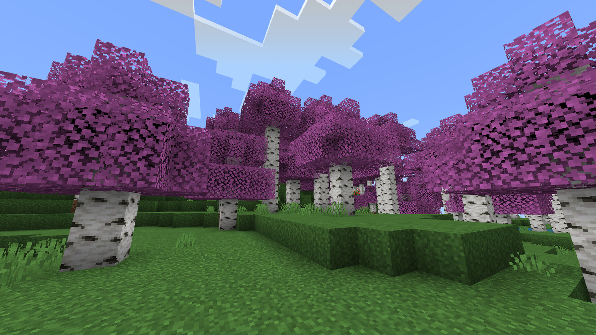 Pink Birch Leaves | Bedrock Tweaks Minecraft Texture Pack