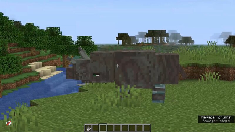 I changed Ravager into Rhinoceros Minecraft Texture Pack