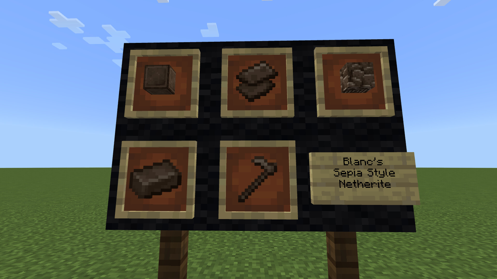 Blanc's Sepia Style Netherite ║ Tools/Armor/Block/Ingot ║ Java Edition ...