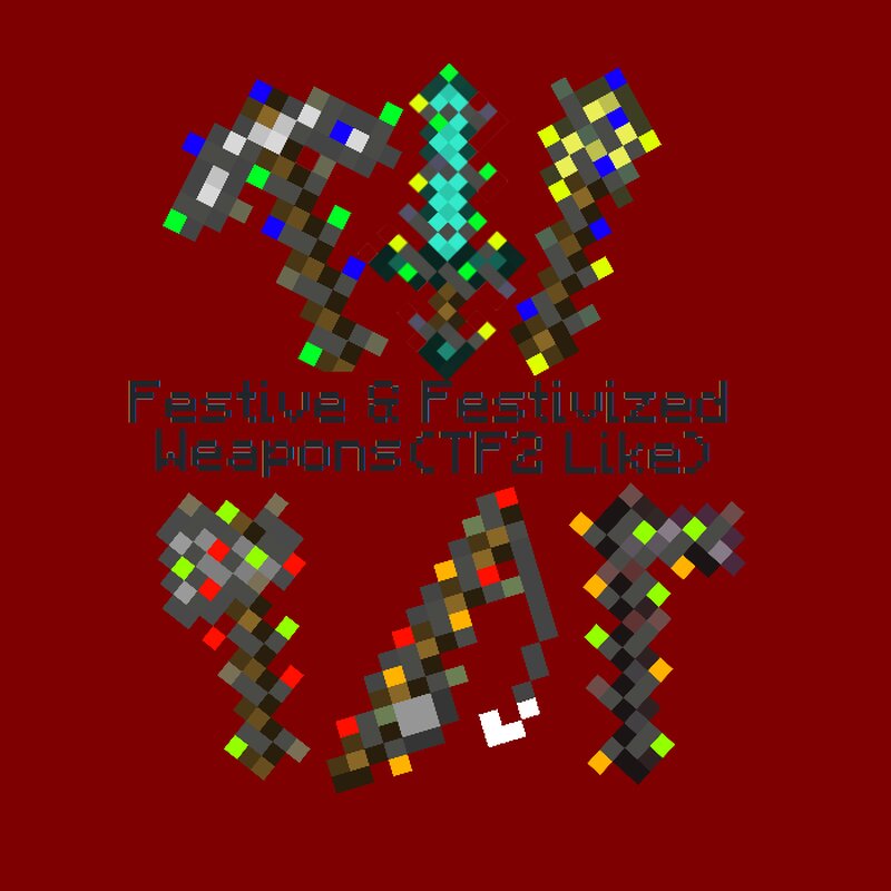 Festive & Festivized Weapons Minecraft Texture Pack