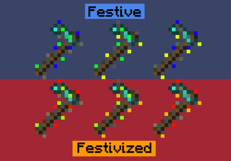 Festive & Festivized Weapons Minecraft Texture Pack