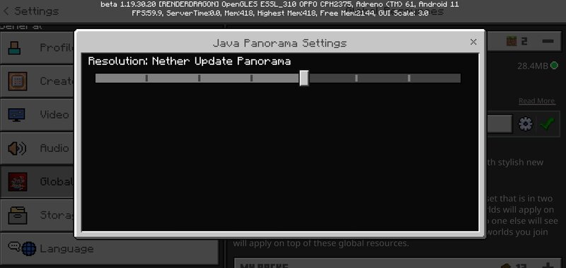 Java Panorama Minecraft Texture Pack