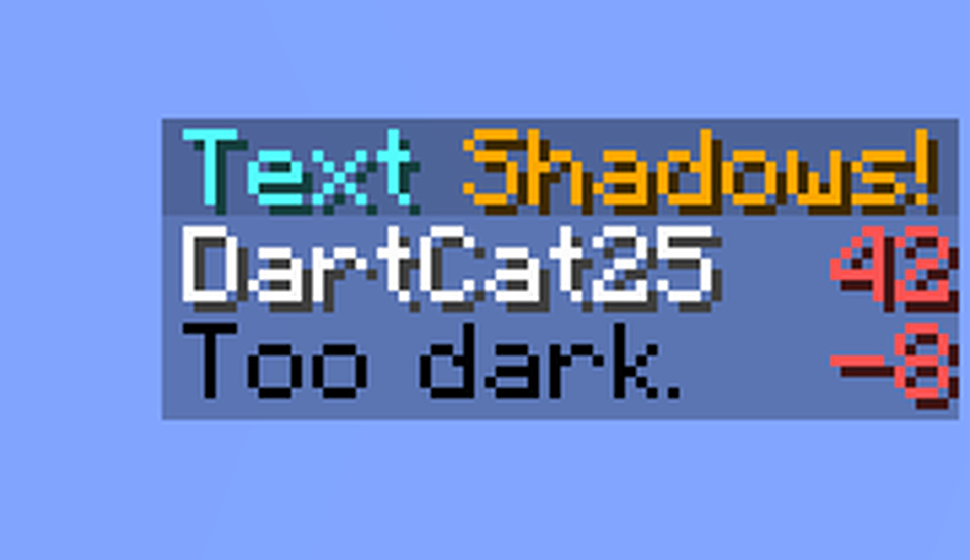 Text Shadows Minecraft Texture Pack