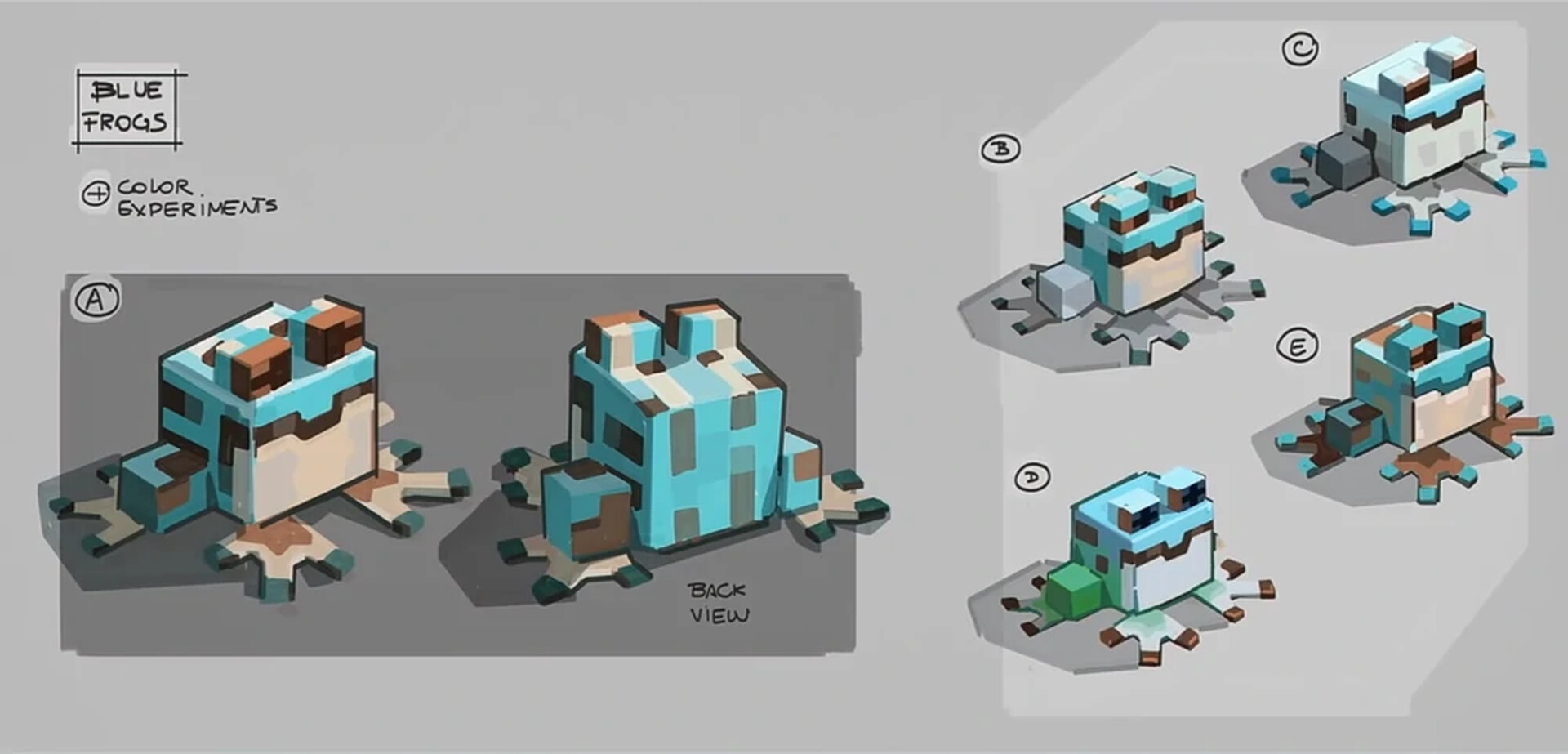 All frog beta sprites (blue frog) + 2 extras Minecraft Texture Pack