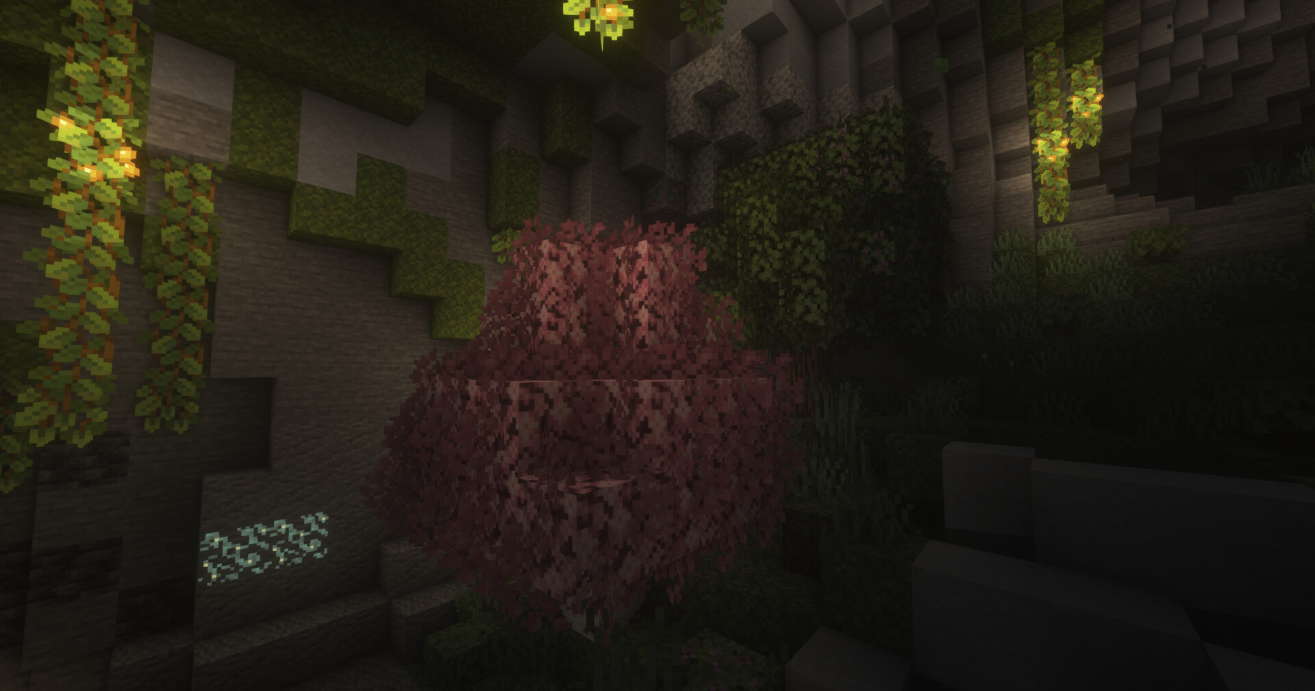 Alternate leaves Optifine ver. with Cherry birch and Red dark oak ...