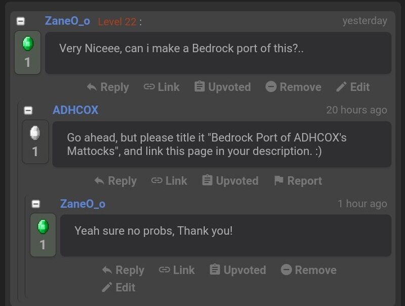 Bedrock Port of ADHCOX's Mattock Minecraft Texture Pack