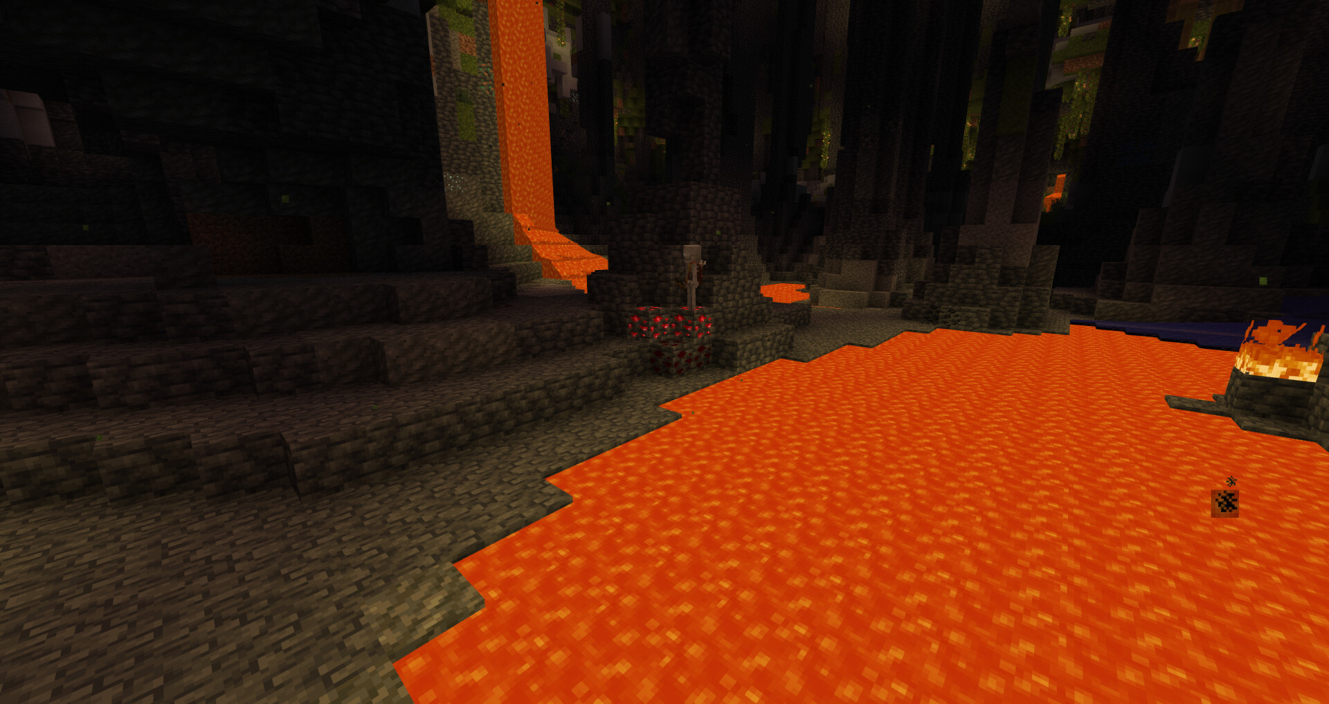 Inactive and Active Redstone Ore Minecraft Texture Pack