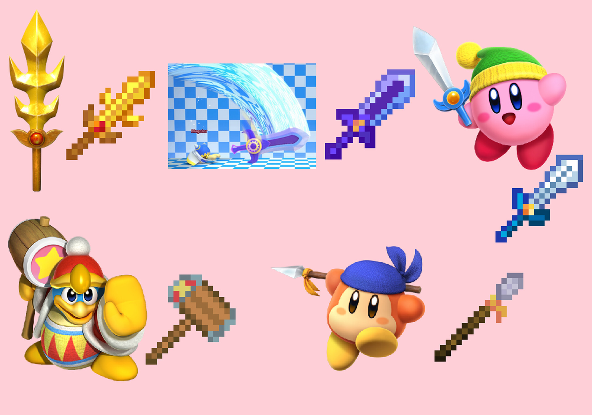 Kirby swords Minecraft Texture Pack