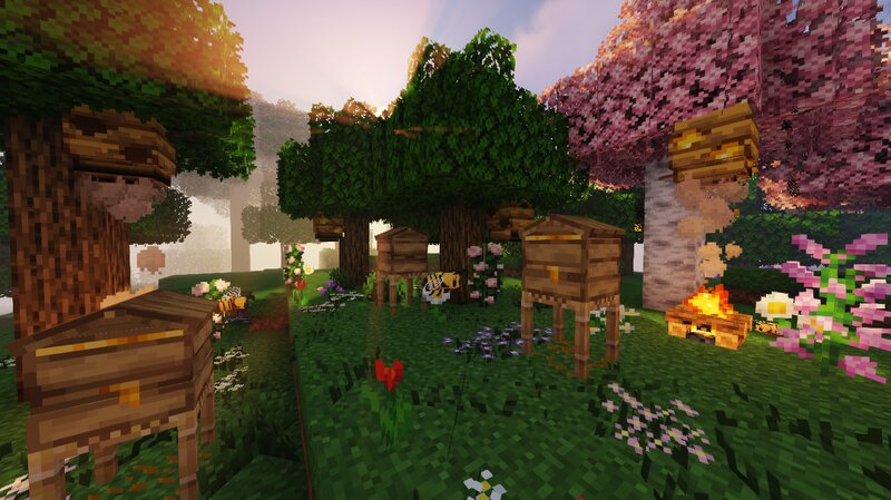 Dynamic Beehives & Beenests Minecraft Texture Pack