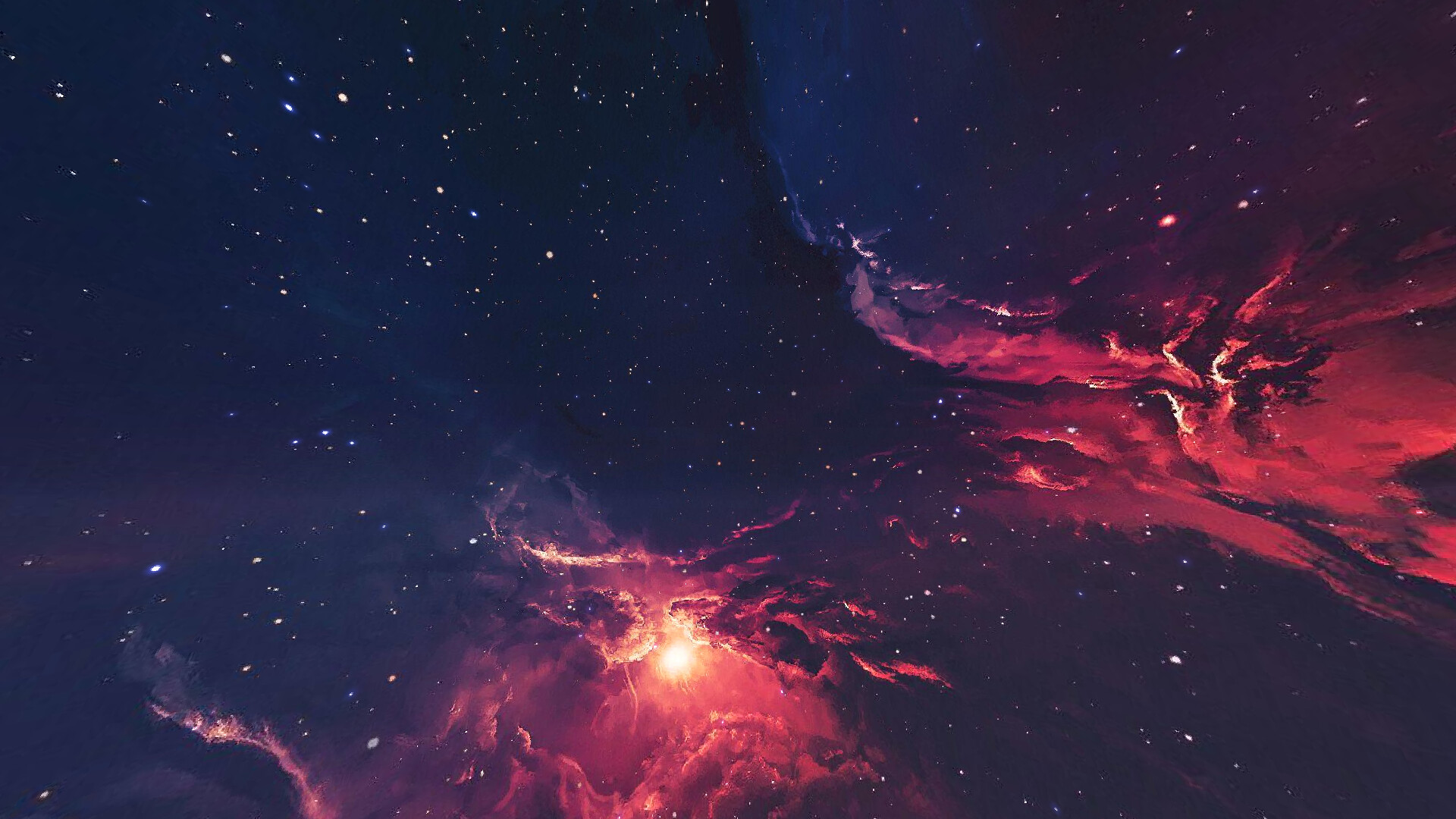 BlayzRoc's Night Sky - Blue/Red Nebula [1024x] Minecraft Texture Pack