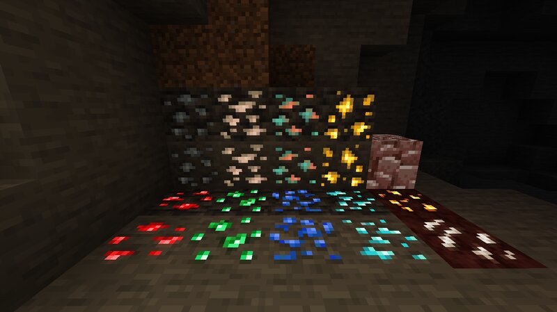 Glow In The Dark Ores Minecraft Texture Pack