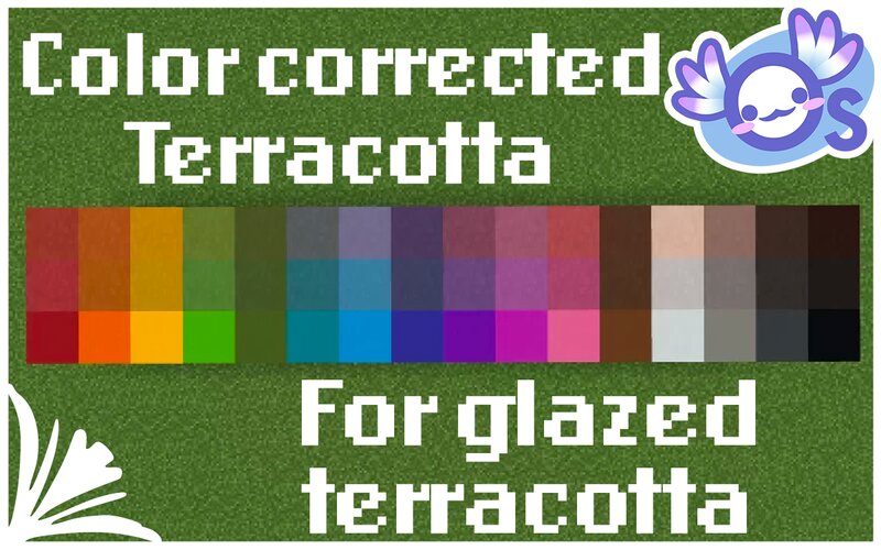 Os' Plain & Color Corrected Glazed Terracotta Minecraft Texture Pack