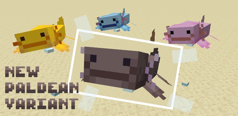 Wooper Axolotls! Now with Paldean Variant! Minecraft Texture Pack