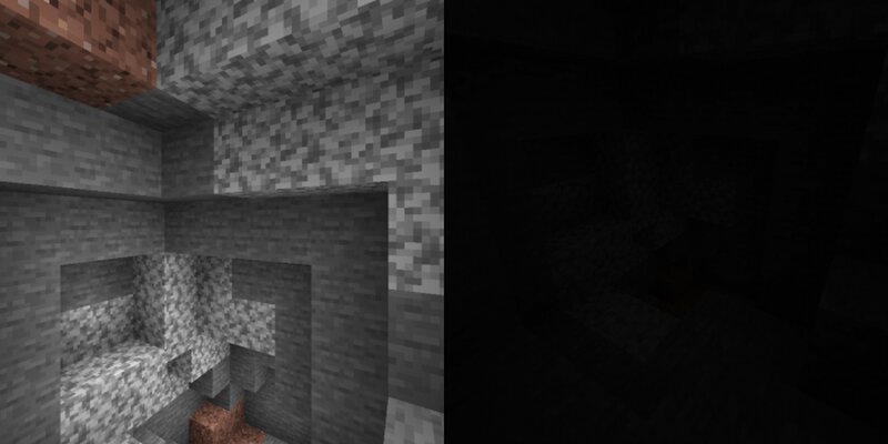 Tentex's Bedrock Tweaks Full Night Vision (TBT) Minecraft Texture Pack