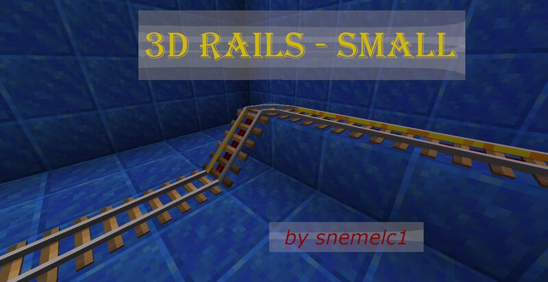 3D RAILS - SMALL Minecraft Texture Pack