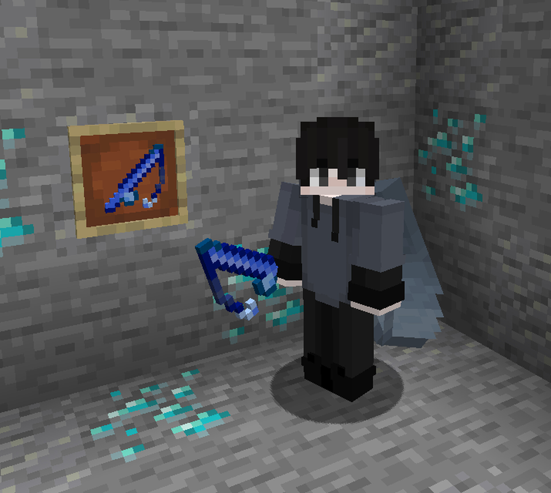 Blue Fishing Rod (and bobber) 1.19 Minecraft Texture Pack