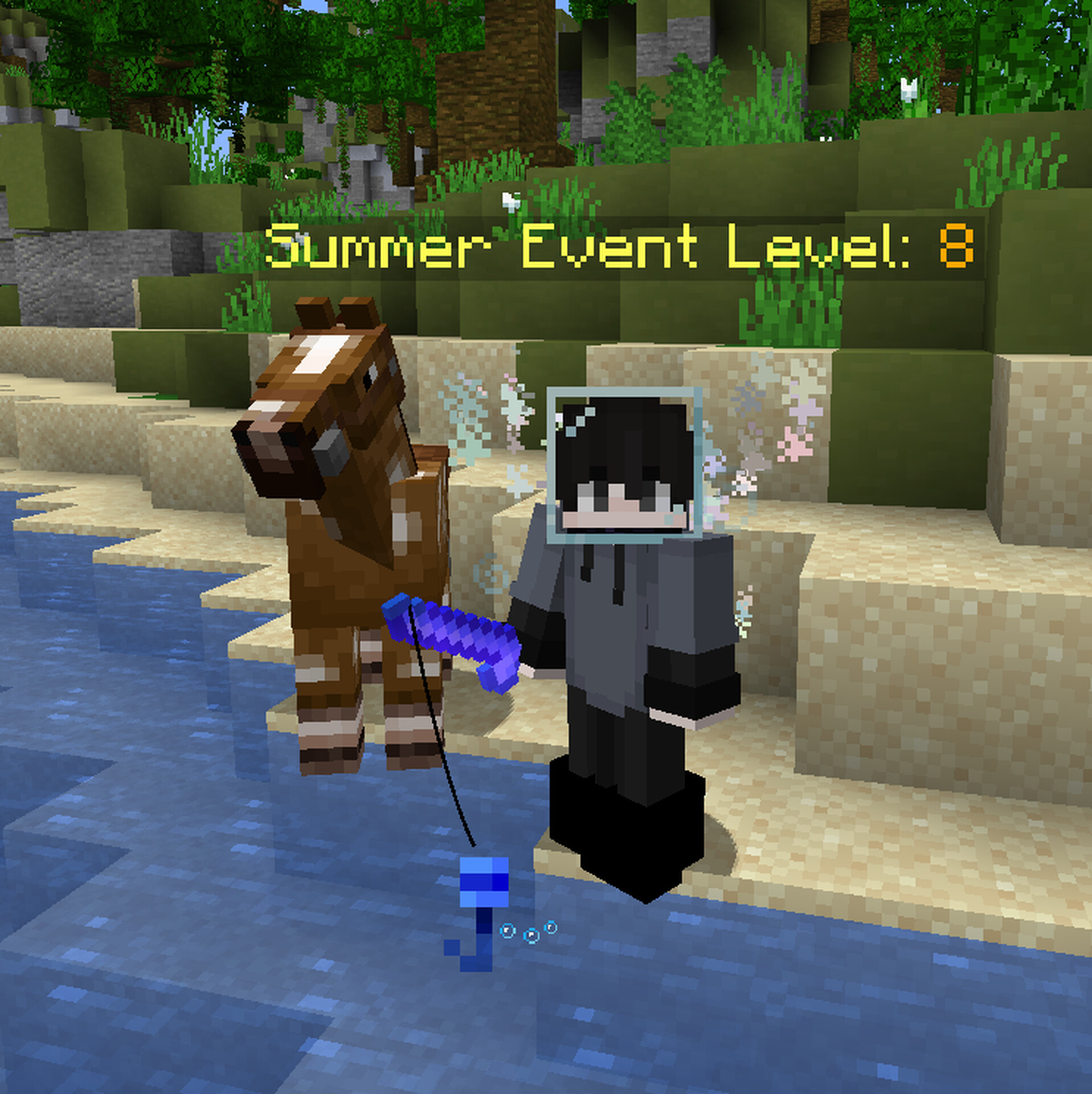 Blue Fishing Rod (and bobber) 1.19 Minecraft Texture Pack