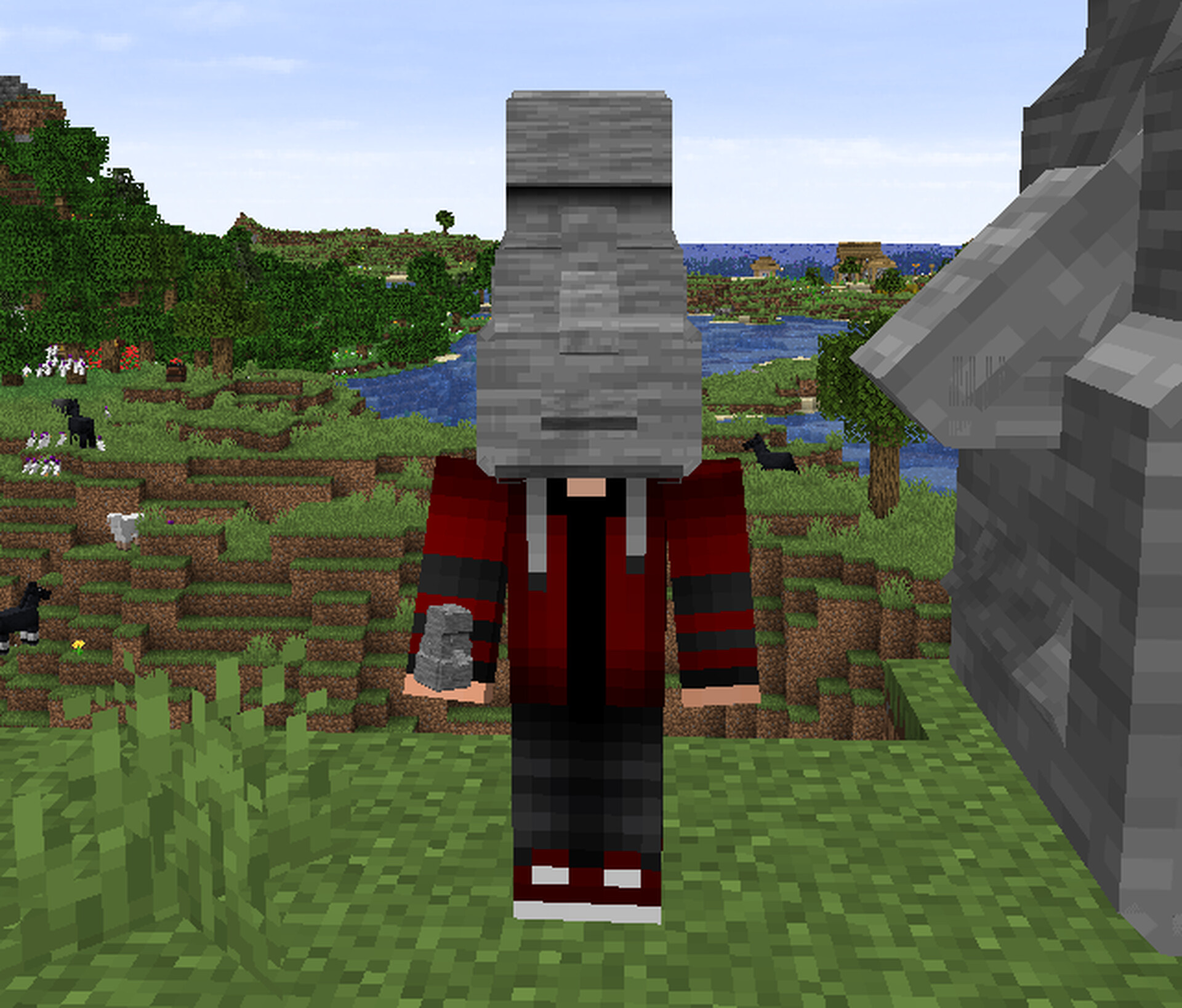 Moyai Emoji Hat (OPTIFINE REQUIRED) Minecraft Texture Pack