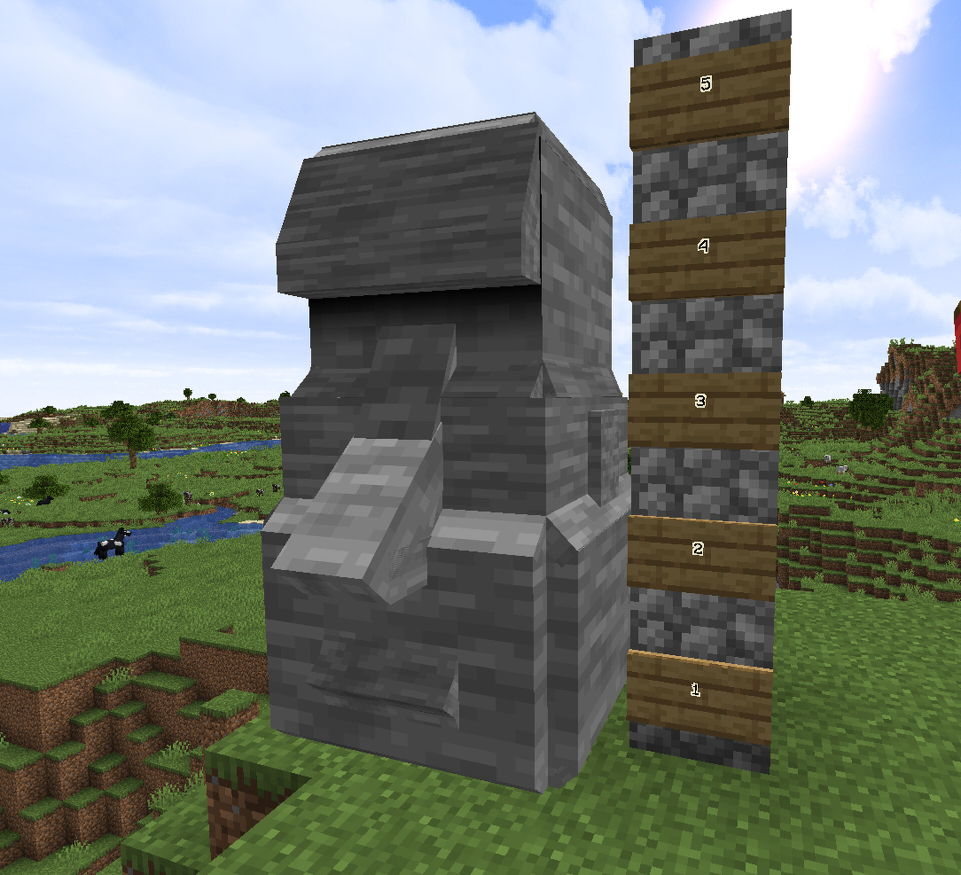 Moyai Emoji Hat (OPTIFINE REQUIRED) Minecraft Texture Pack