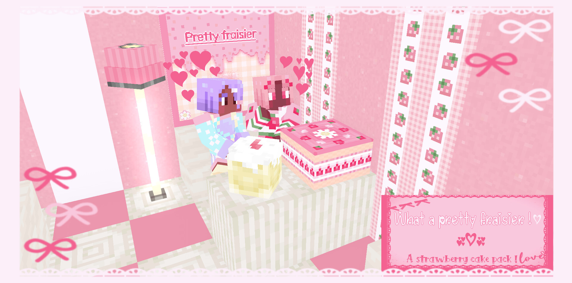 Pretty fraisier (strawberry cake) Minecraft Texture Pack