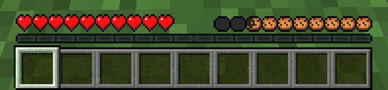 Cookie Hunger Bar Minecraft Texture Pack