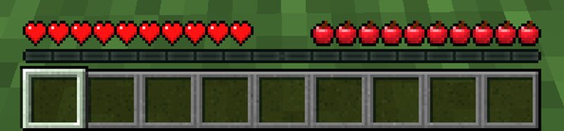 Apple Hunger Bar Minecraft Texture Pack