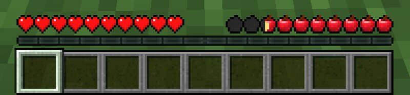 Apple Hunger Bar Minecraft Texture Pack
