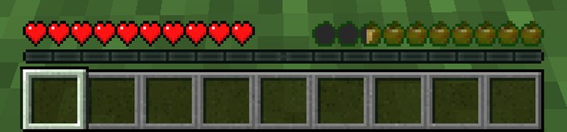 Apple Hunger Bar Minecraft Texture Pack