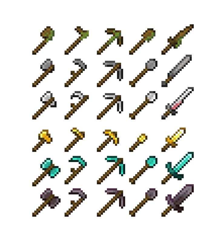 Shallot's Improved Tools Minecraft Texture Pack