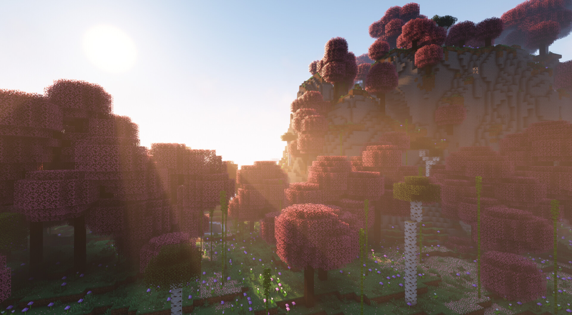 Terralith ADDON Sakura Minecraft Texture Pack