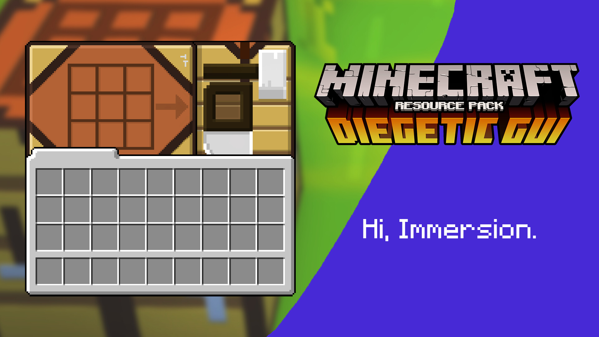 Diegetic GUI - fancy immersive menus! Minecraft Texture Pack