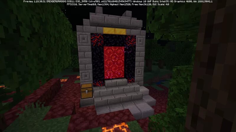 CreeprVictor's Red Nether Portal (BE, Java Link) Minecraft Texture Pack