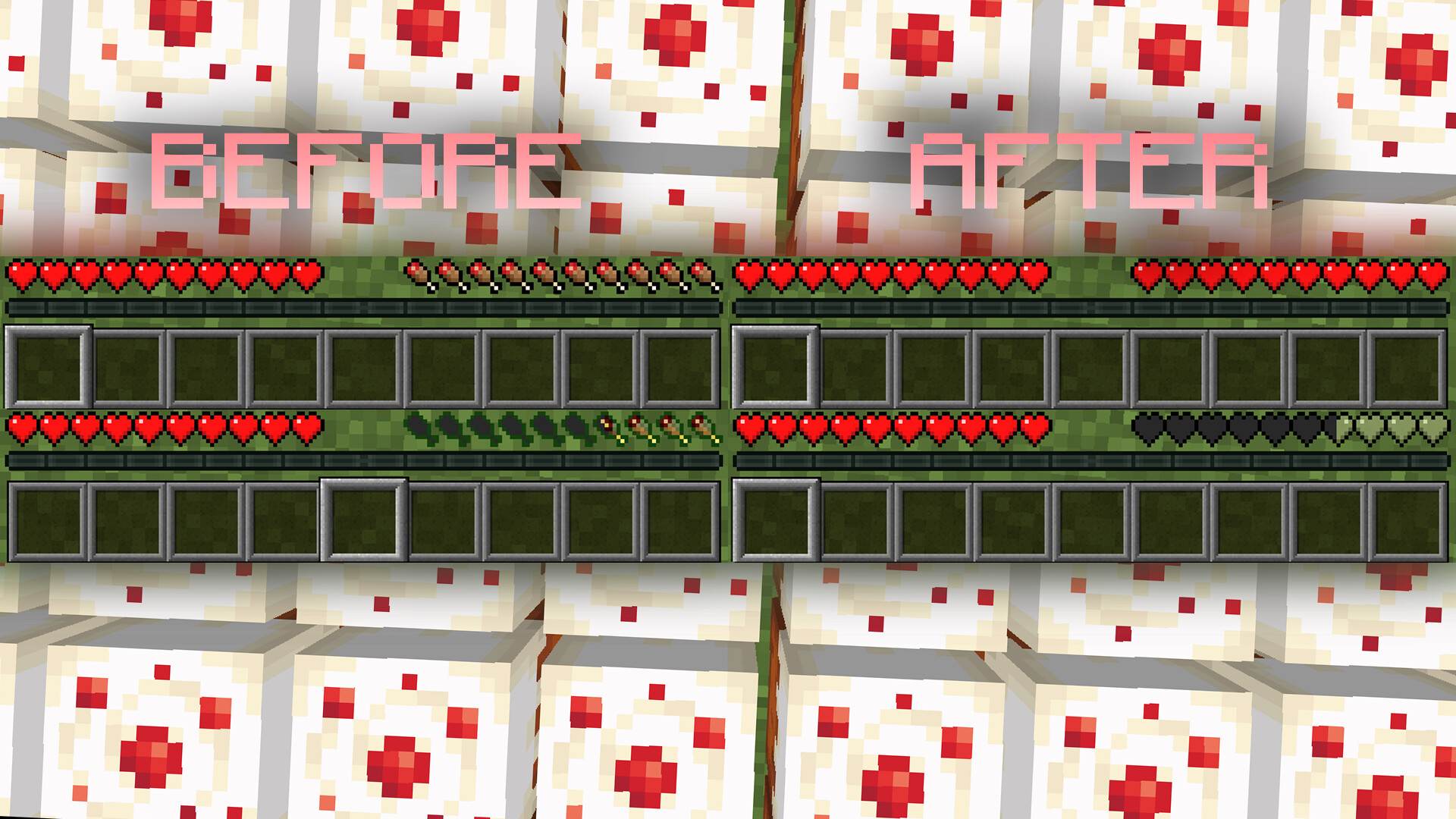 Hungry hearts / Голодные сердца Minecraft Texture Pack